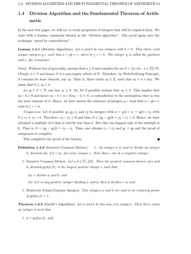 BCA Math Sem 1 | PDF | Prime Number | Integer