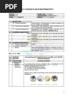 Math Lesson: Understanding Coins | PDF | Coins | Lesson Plan