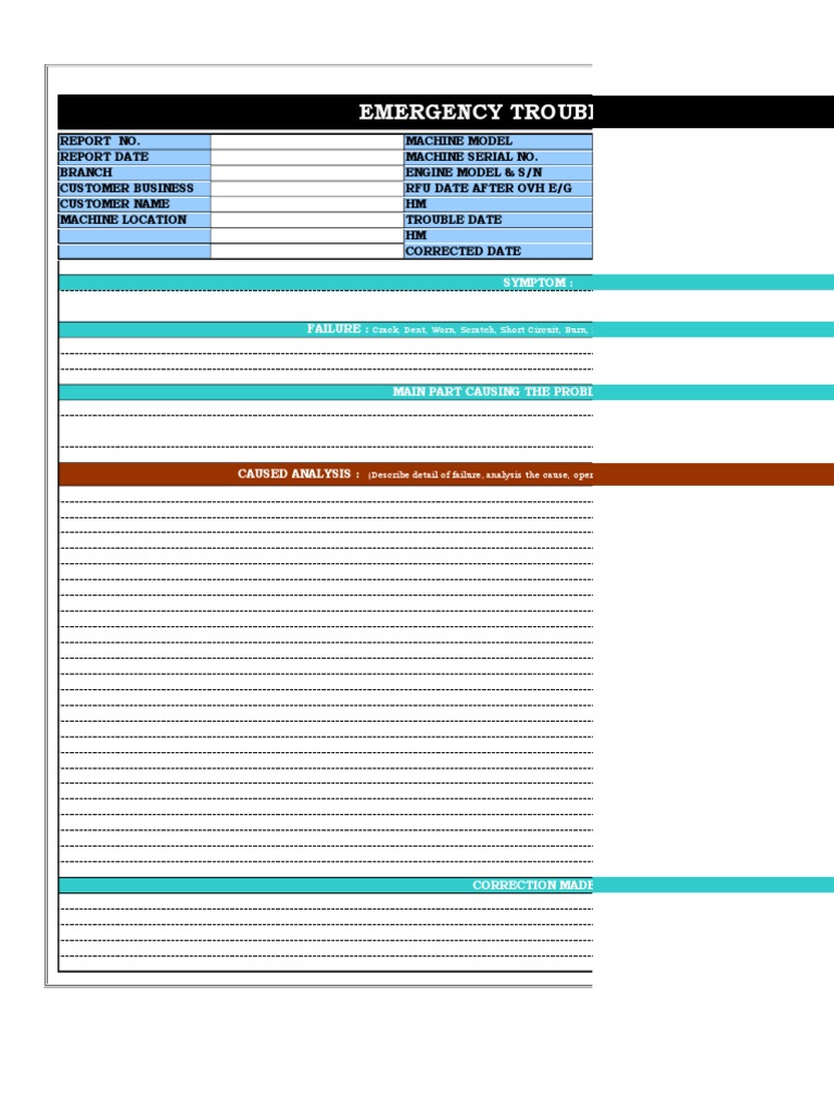 Emergency Trouble Report Format | PDF