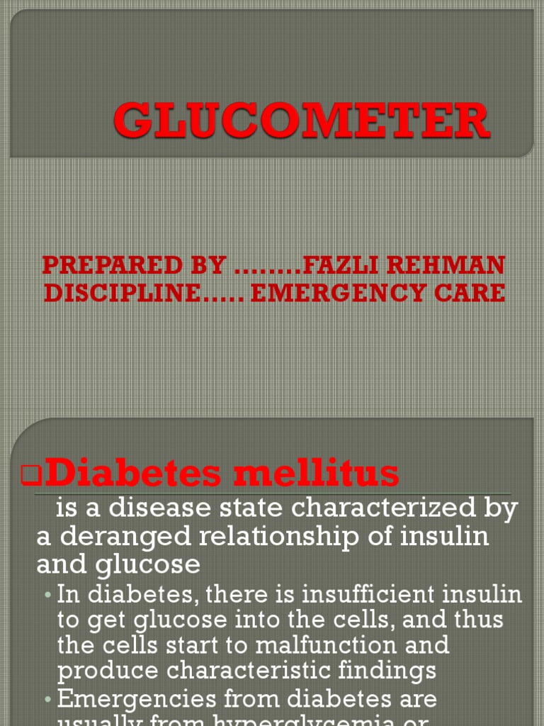 Glucometer 3 | PDF