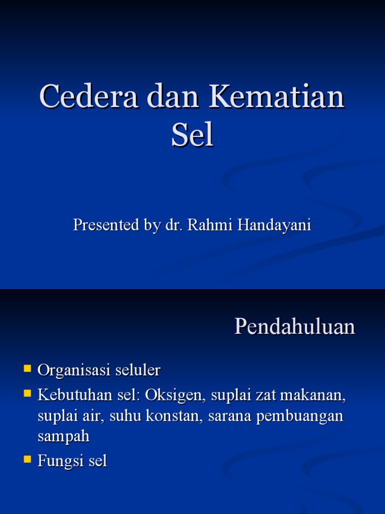 Cedera Dan Kematian Sel | PDF | Sains & Matematika