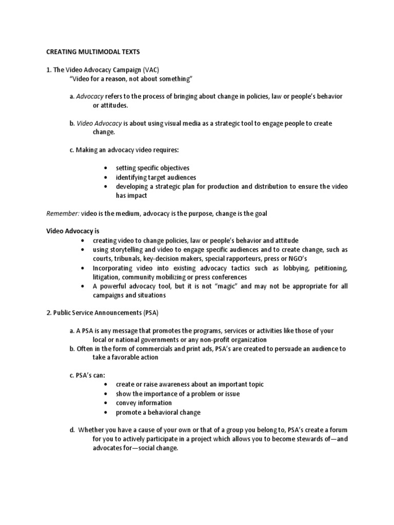 Creating Multimodal Texts | PDF | Target Audience | Mass Media Creating Multimodal Texts | PDF | Target Audience | Mass Media