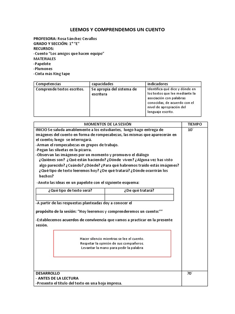 6 Leemos y Comprendemos Un Cuento Otorongo | PDF | Cuentos | Semiótica