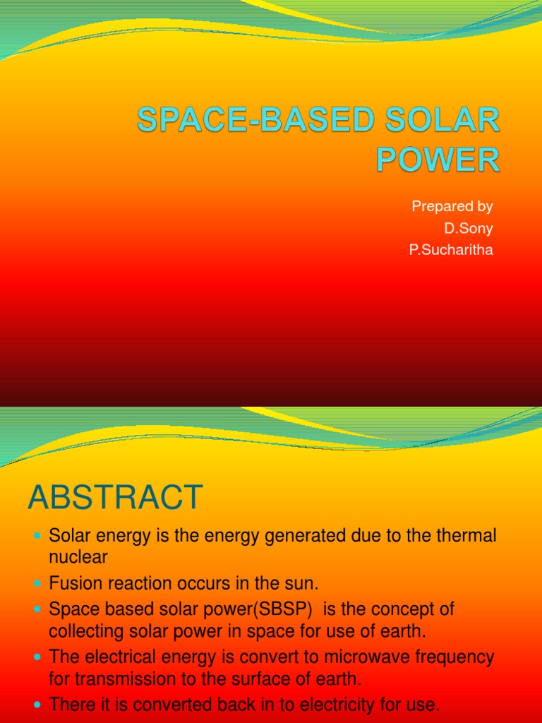 Space-Based Solar Power | PDF | Outer Space | Nature