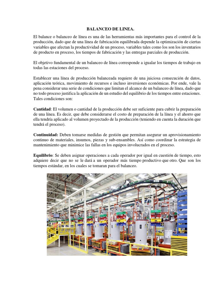 Balanceo de Linea | Aluminio | Producción y fabricación