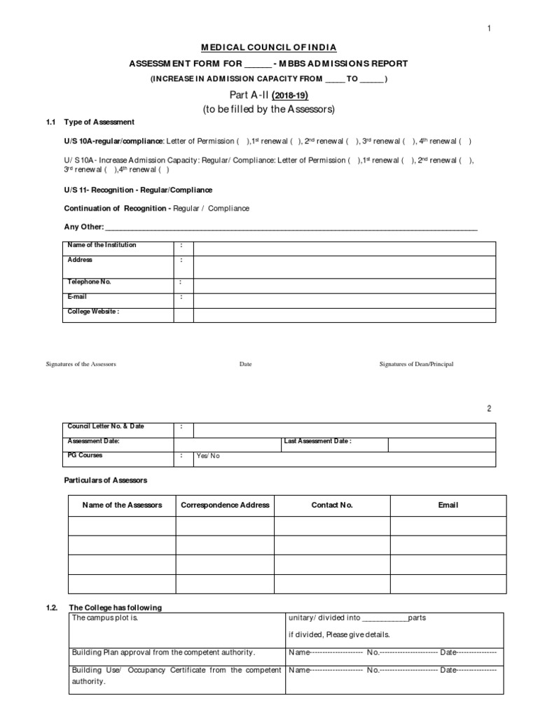 Assessment Form AII | PDF | Intensive Care Unit | Dean (Education)