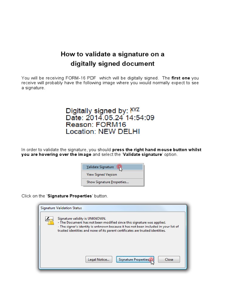 Digital Sign Verification Process | PDF