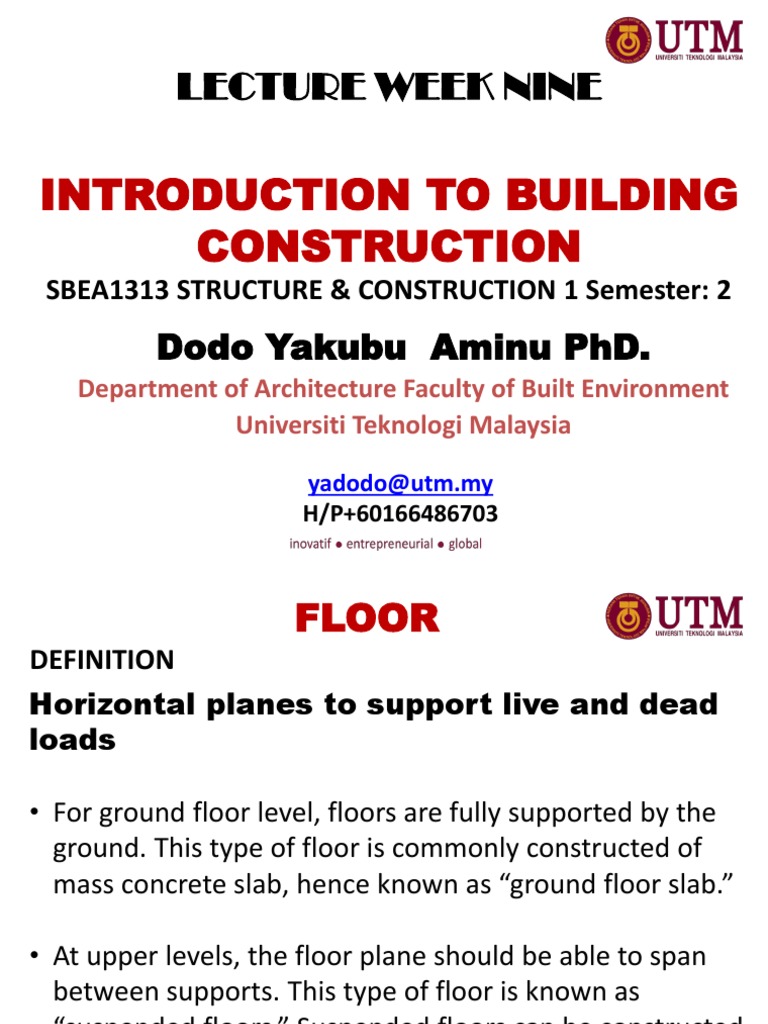 Lecture Week Nine: Introduction To Building Construction | PDF ...