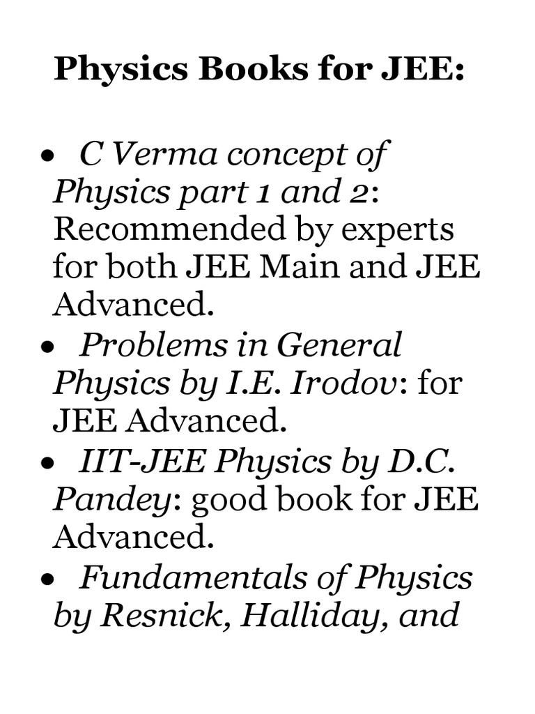 Jee Books | PDF