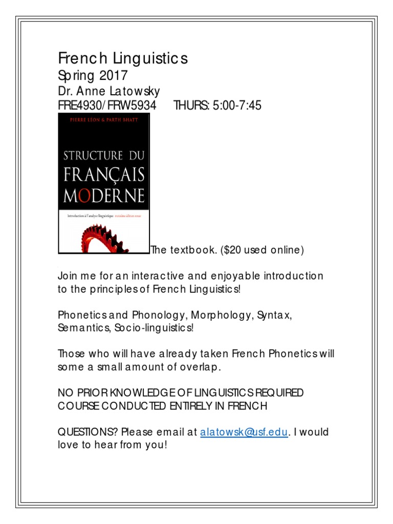 Linguistics French | PDF