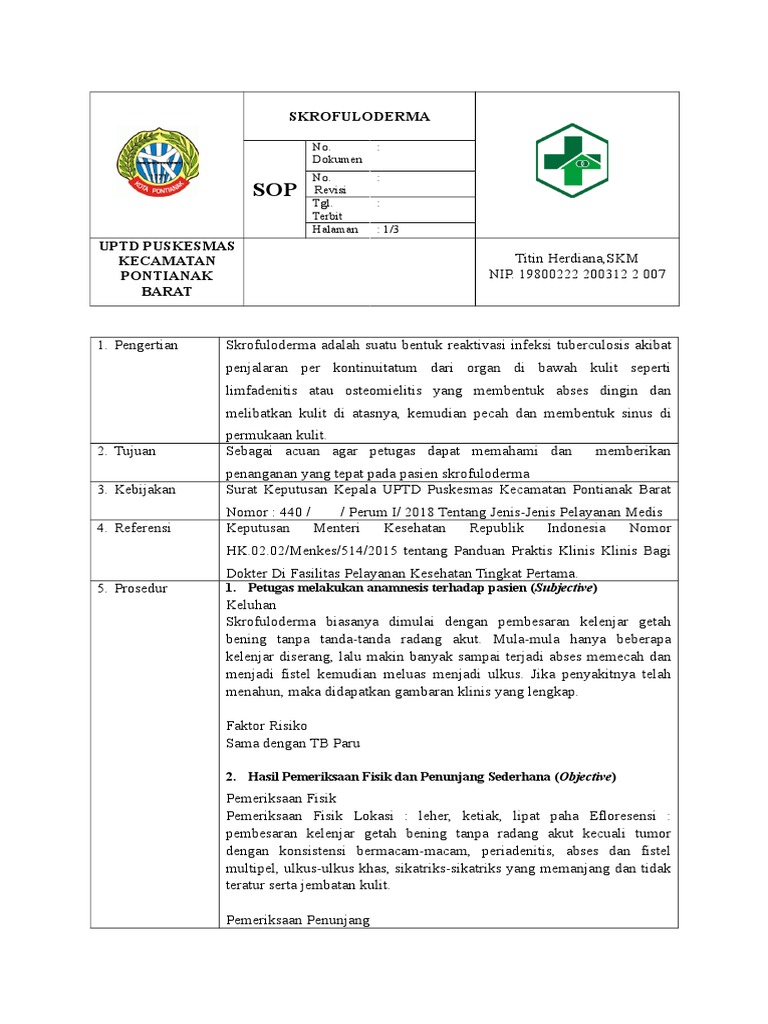 140 Sop Skrofuloderma SUDAH | PDF