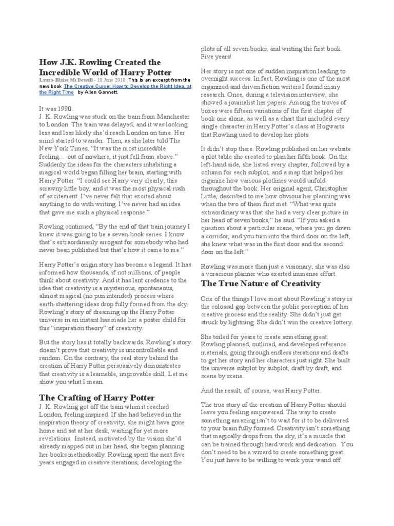 JK Homework | PDF | Harry Potter | J. K. Rowling