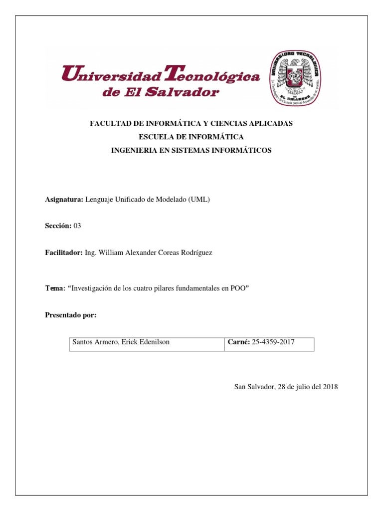 Pilares de POO: Abstracción, Encapsulamiento, Herencia y Polimorfismo | PDF | Programación ...