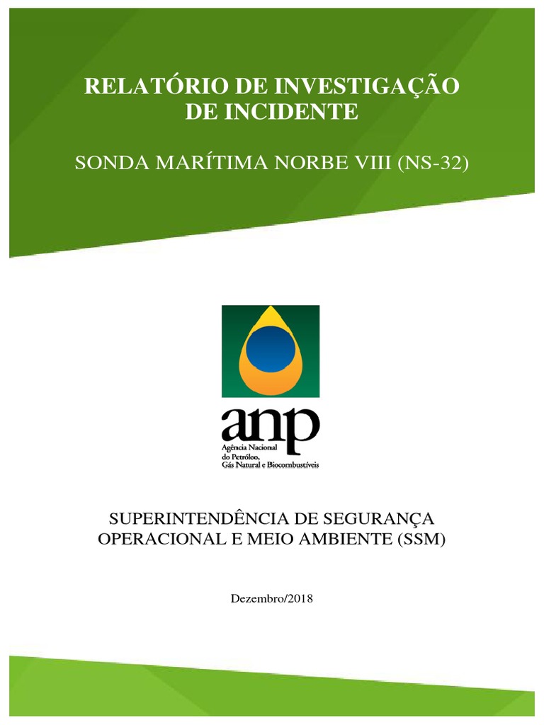 Relatório de Investigação de Incidente: Sonda Marítima Norbe Viii (Ns ...