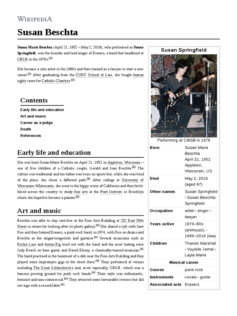 Susan Beschta | PDF | Punk Rock | Wikipedia