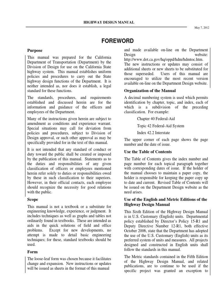 Highway Design Manual PDF | Download Free PDF | Interchange (Road) | Road