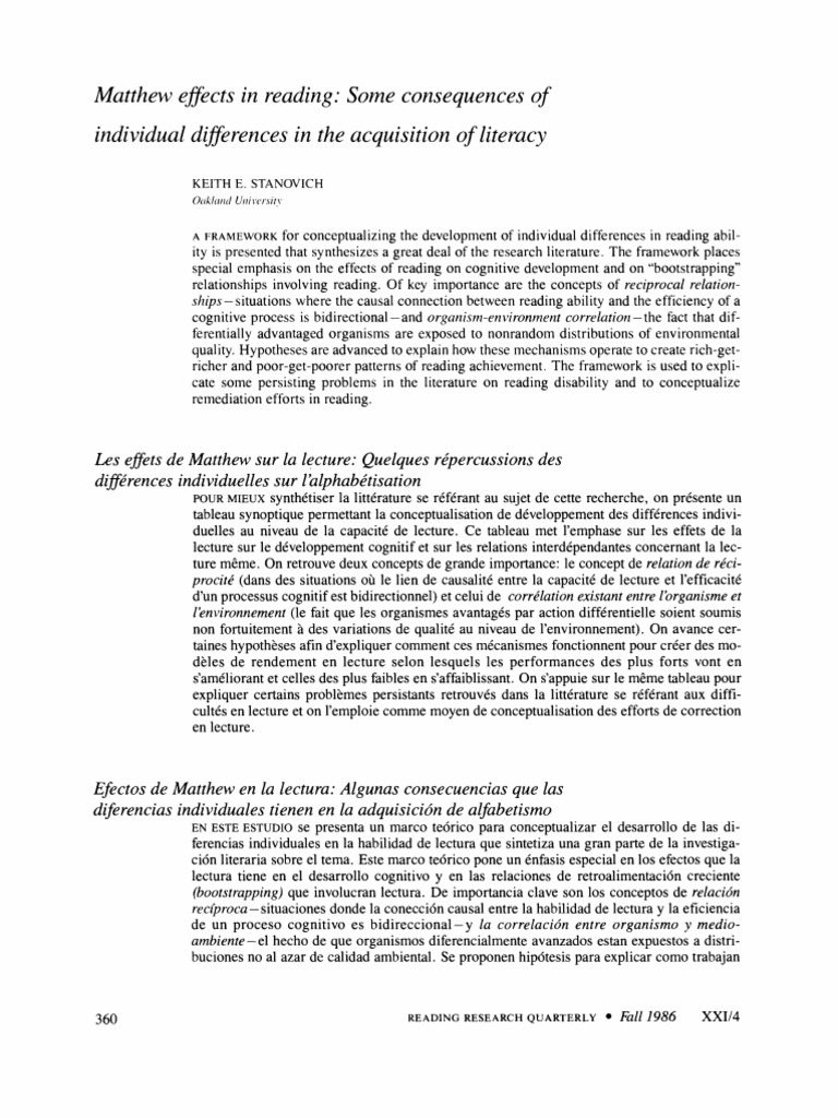 Stanovich 1986 PDF | PDF