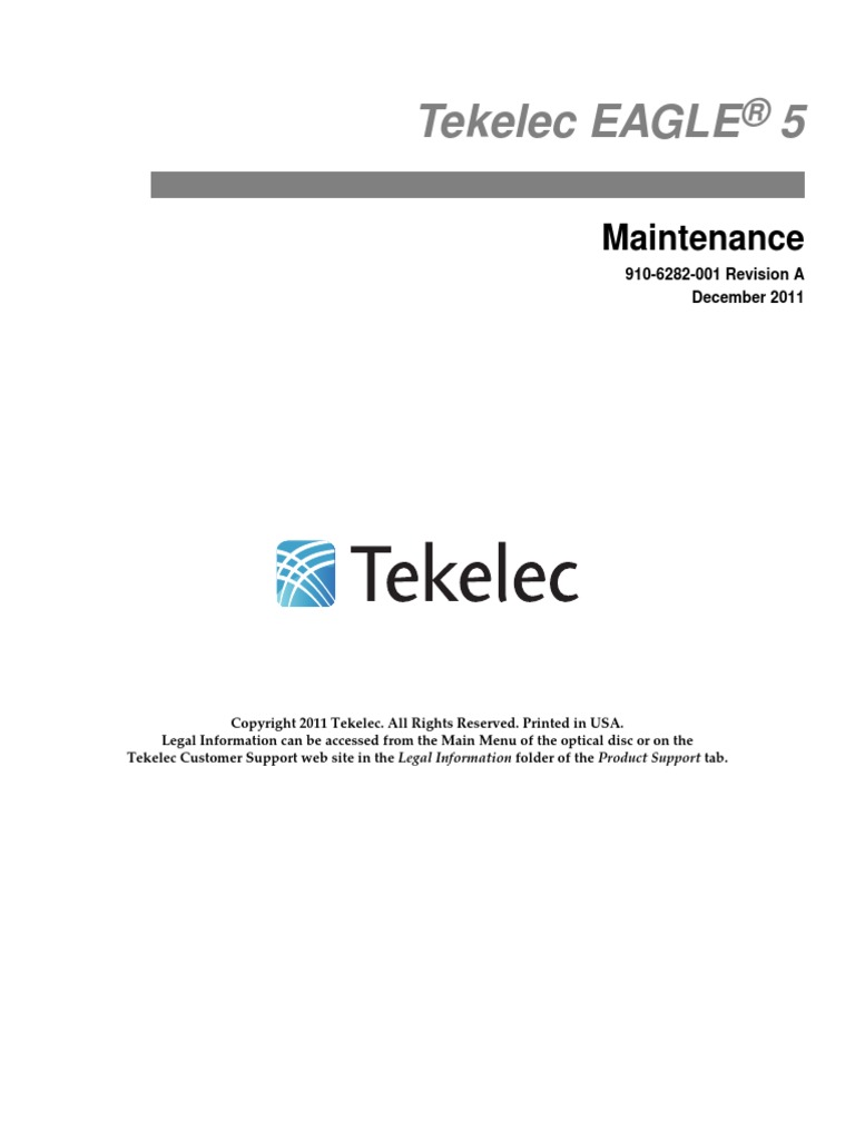 TEKELEC 910-6282-001 - Rev - A | PDF | Emergency | Computer File