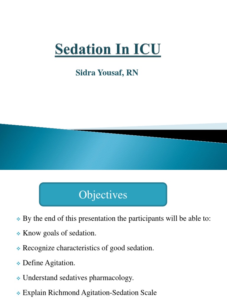 Sedation in ICU | PDF | Intensive Care Unit | Benzodiazepine