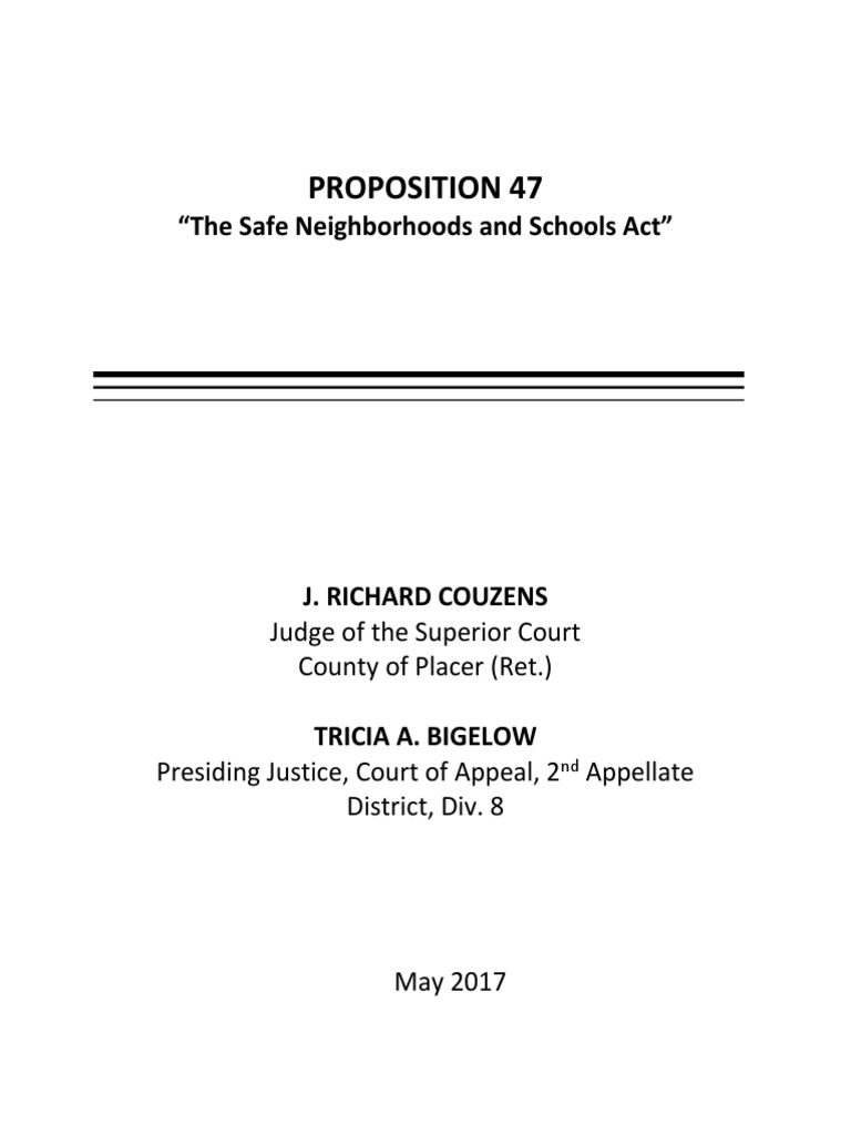 Prop 47 Information | PDF | Three Strikes Law | Felony