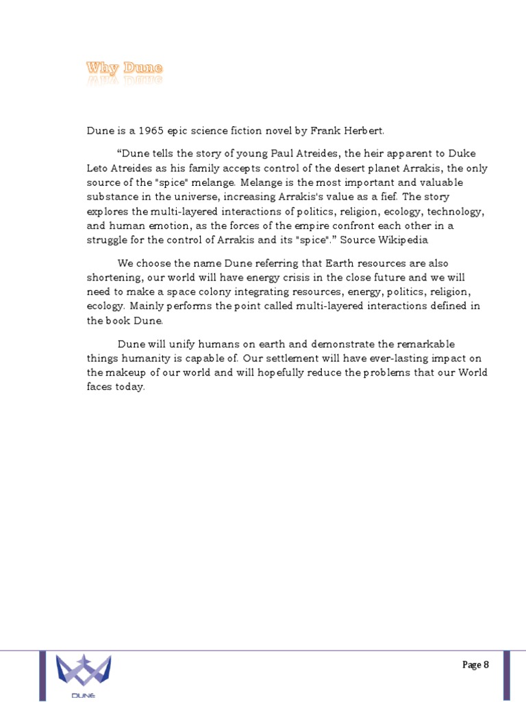 Naming Sample 1 - Why Dune | PDF