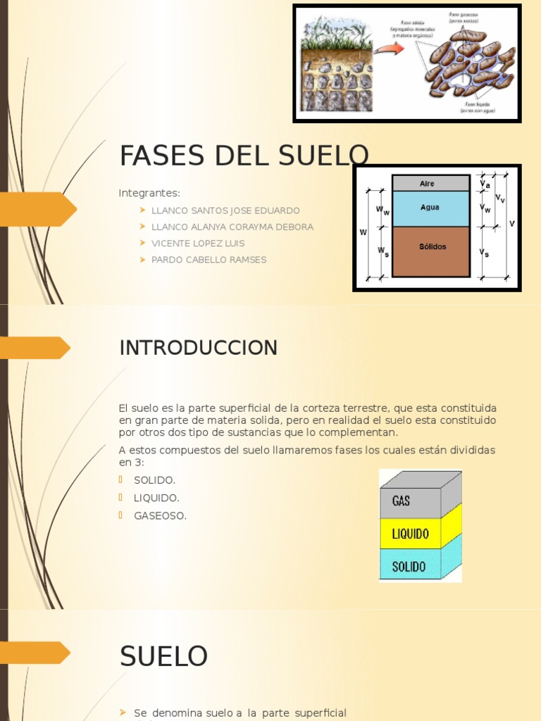 Fases del Suelo: Sólido, Líquido y Gaseoso | PDF | Suelo | Oxígeno