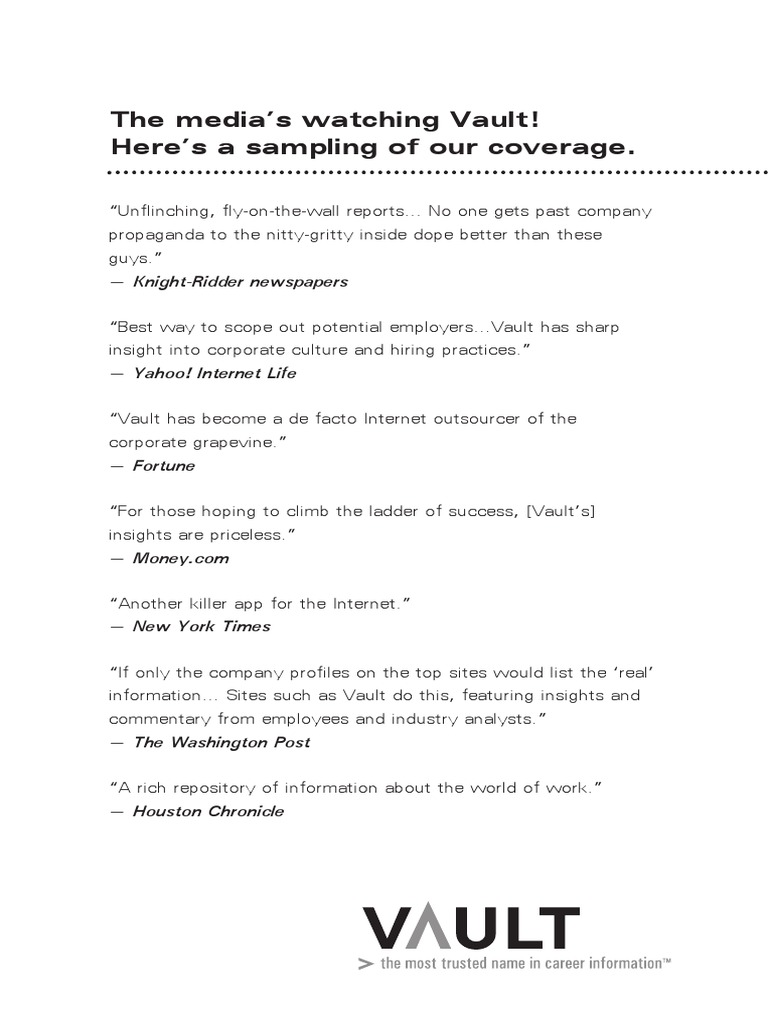 General - Vault Career Guide To Consulting PDF | PDF | Consultant ...