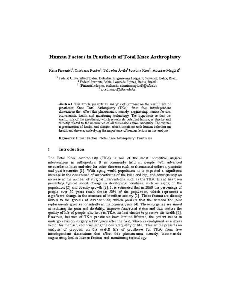 AHFE2017 HumanFactorinProsthesisofTotalKneeArthroplasty Pimentel Renê ...