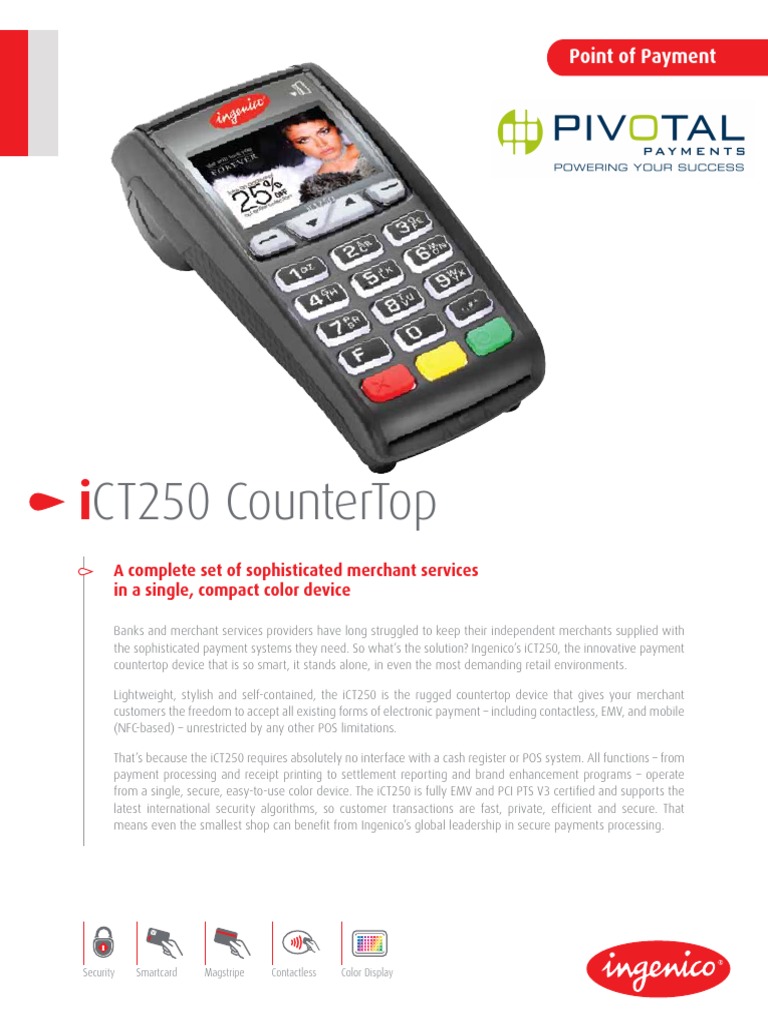 Ingenico Ict250 en 1 | PDF | Smart Card | Emv