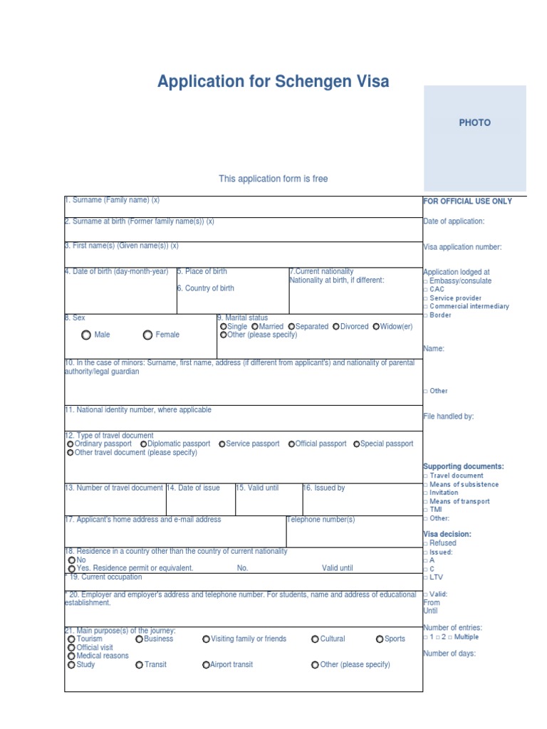 Schengen - Form IS 07 LOK PDF | PDF | Travel Visa | Government And ...