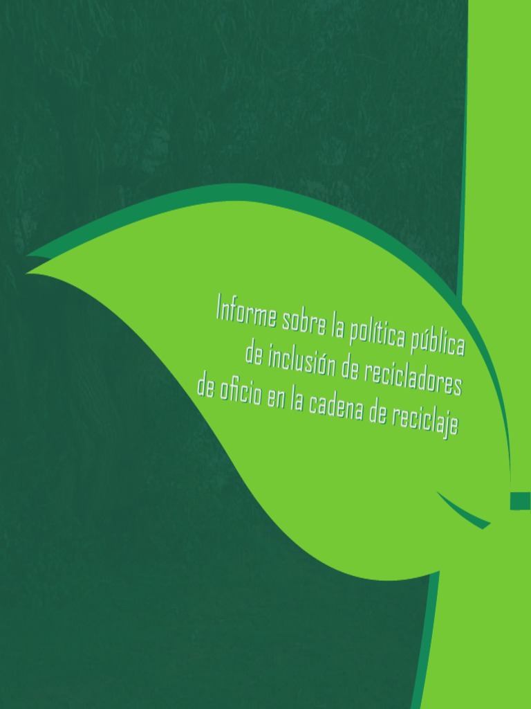 Cartilla de Informe Nacional de Reciclaje II | PDF | Reciclaje | Residuos