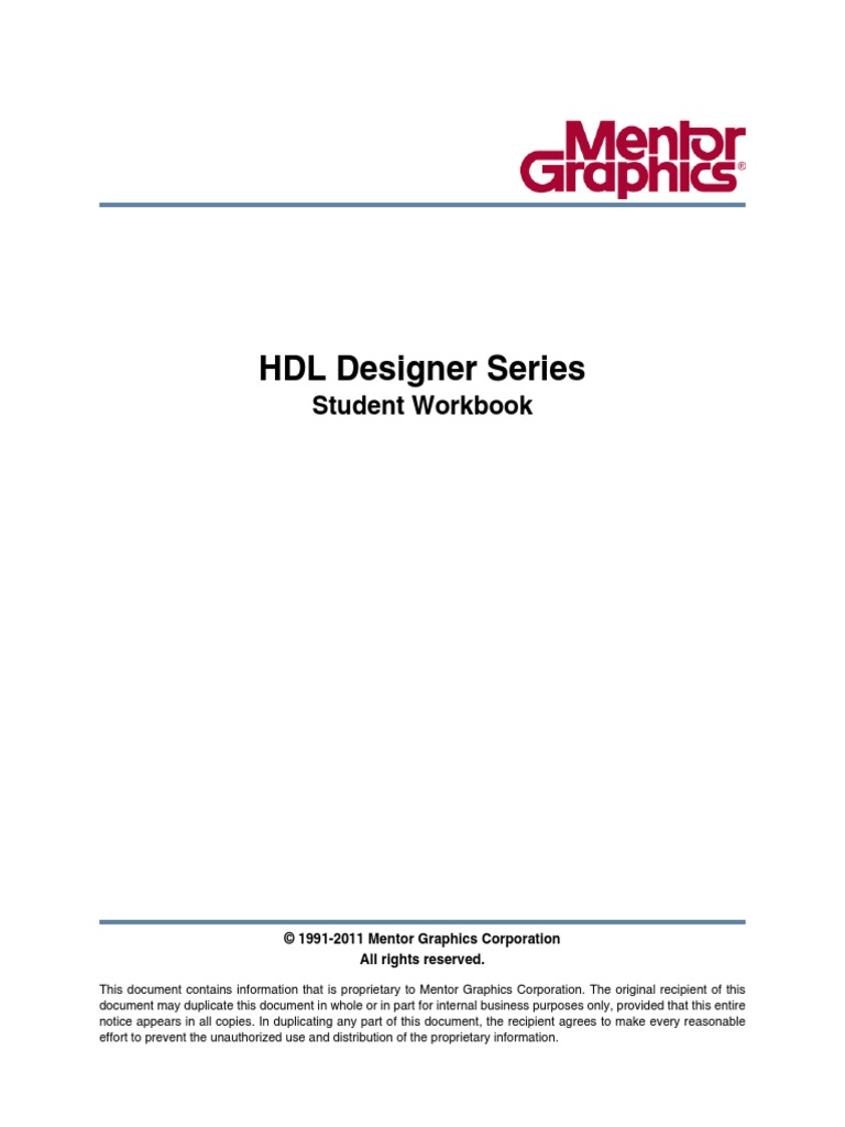 HDL Designer Series: Student Workbook | PDF | Field Programmable Gate Array | Hardware ...
