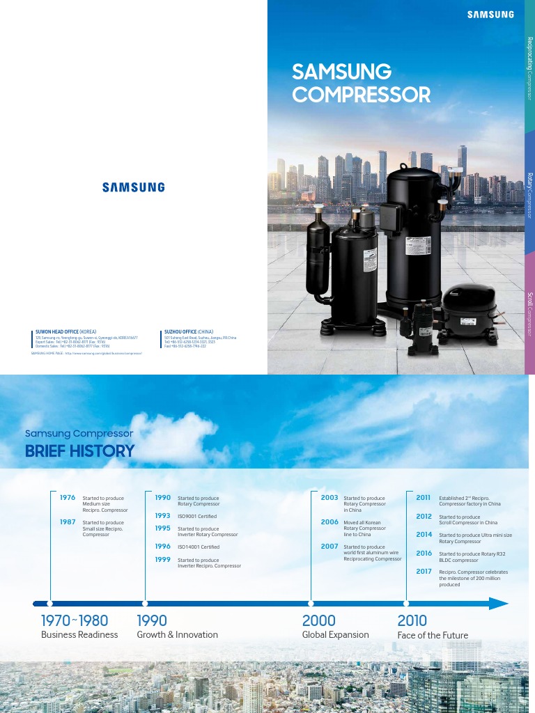 SAMSUNG Compressor Catalogue 2018 | PDF | Machines | Engineering ...