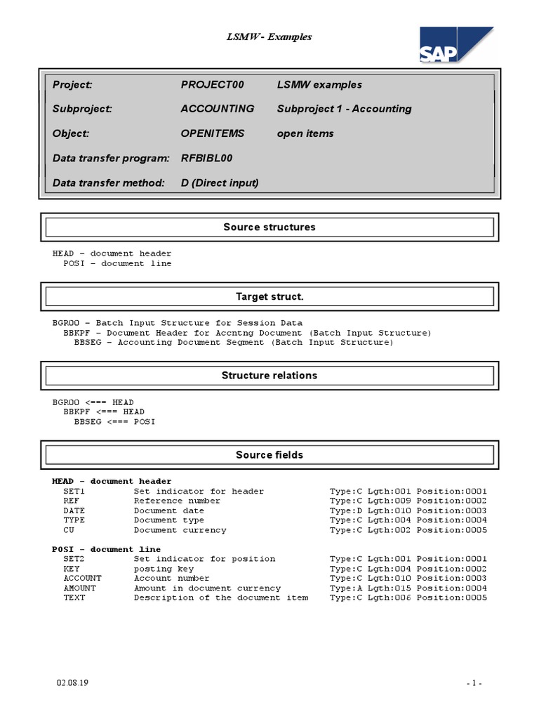 Example Open Items Via Direct Input | PDF | Invoice | Discounting