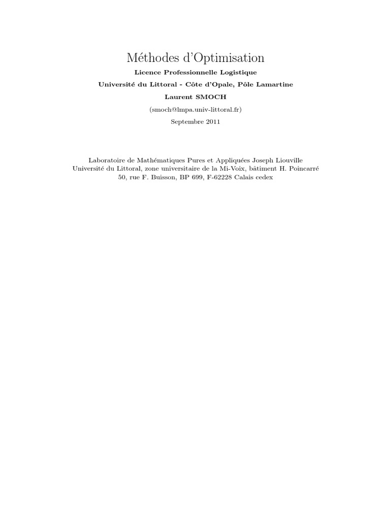 Optimisation Logistique PDF | PDF | Ordinateurs | Technologie et ingénierie