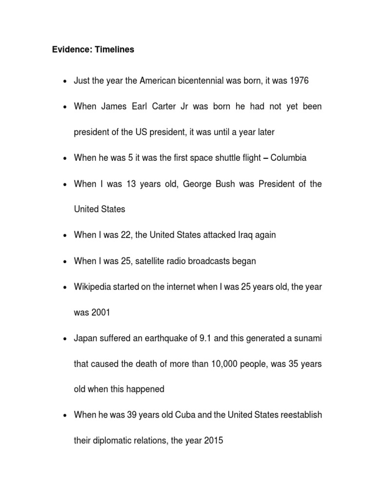 Evidence Timelines | PDF