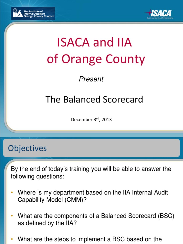 Internal Audit Balanced Scorecard Guide | PDF | Internal Audit | Audit