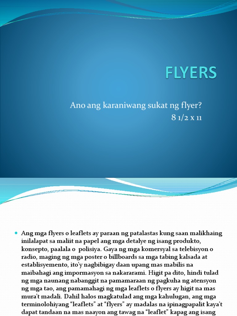 Flyers | PDF