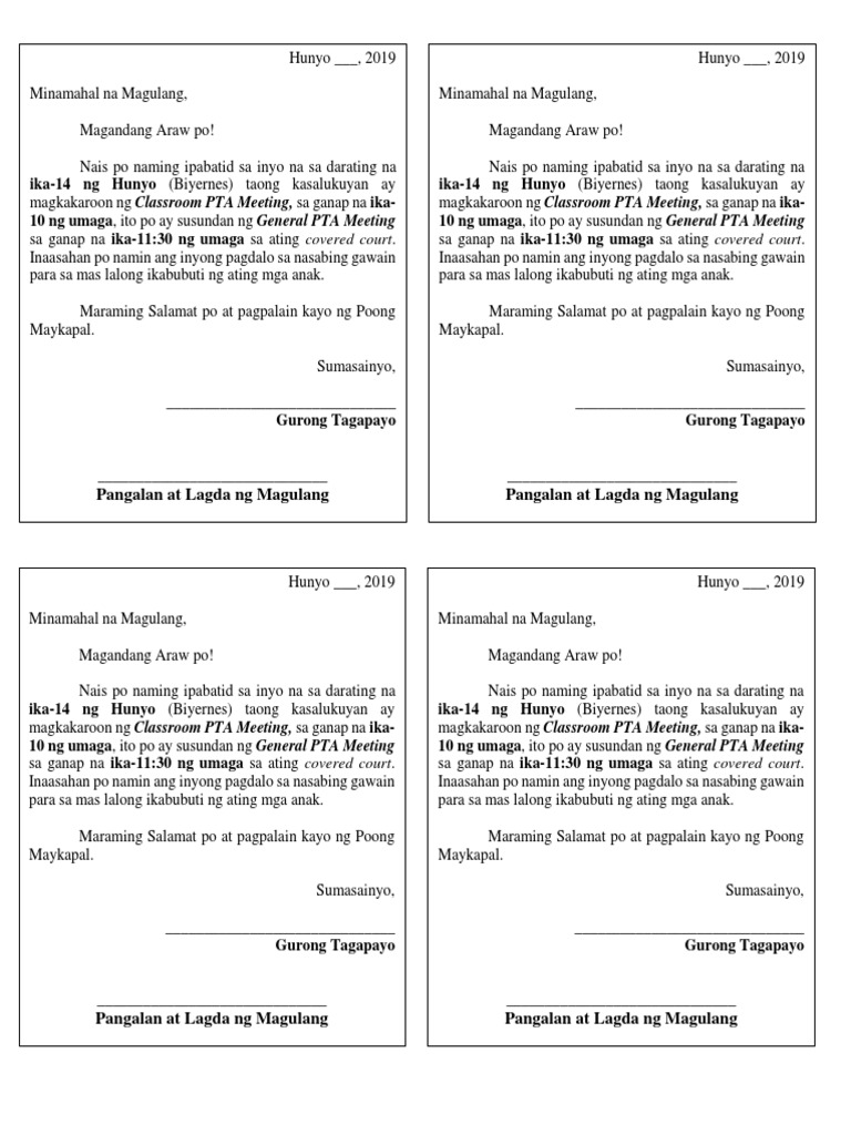 General Pta Meeting | PDF