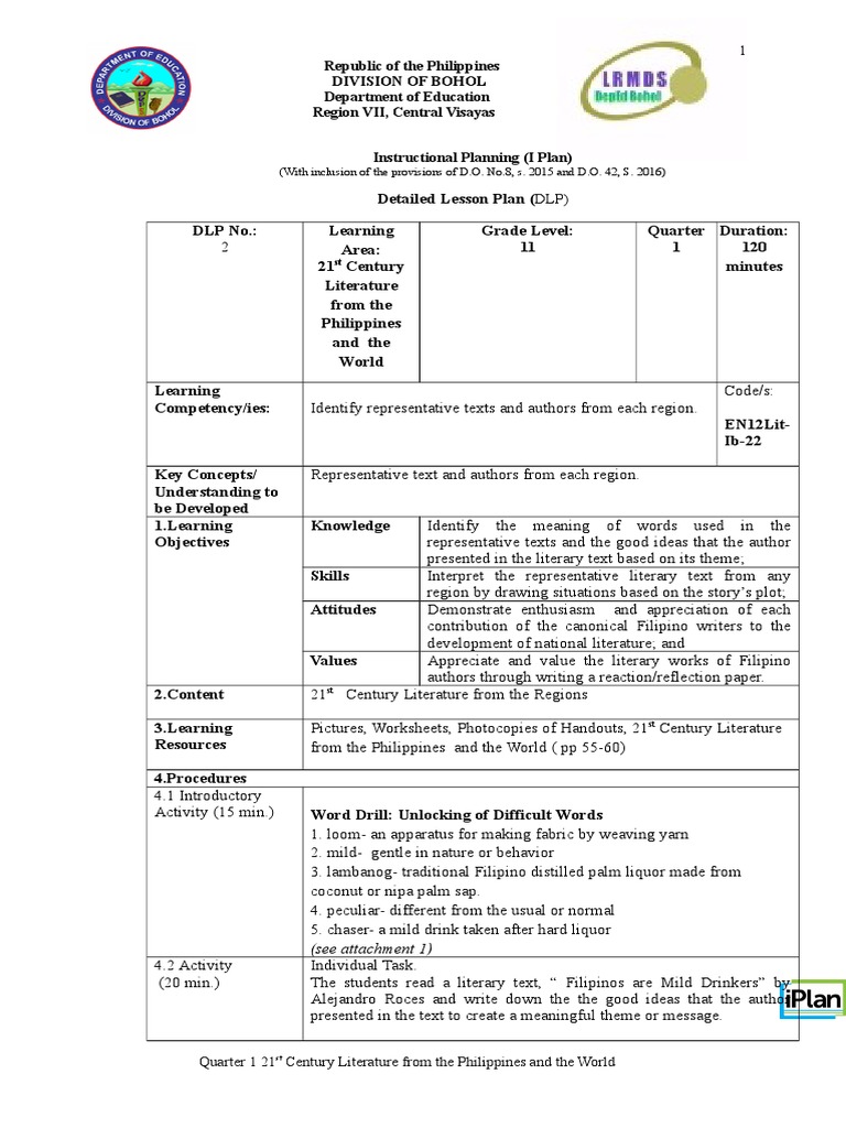 En12lit Ib 22 | Lesson Plan | Learning