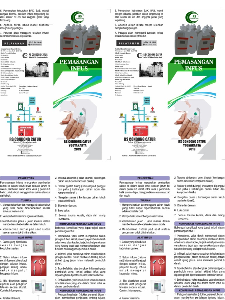 Leaflet Pemasangan Infus | PDF