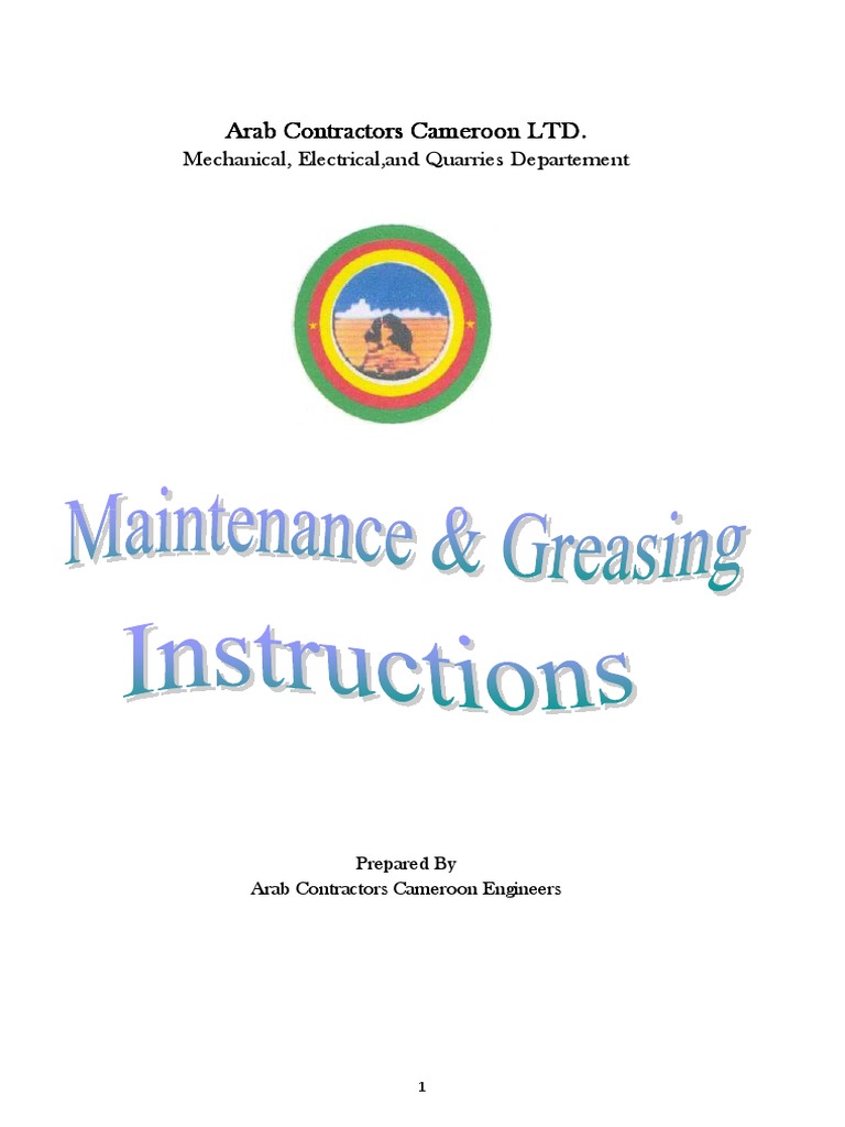 Maintenance Greasing Instructions | PDF | Axle | Loader (Equipment)