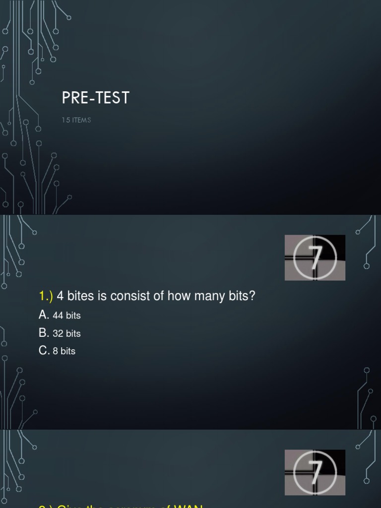 ICT Pre-Test | PDF