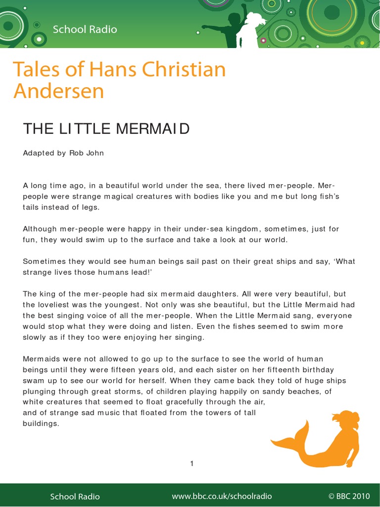 Tales of Hans Christian Andersen: The Little Mermaid | PDF | Mermaid