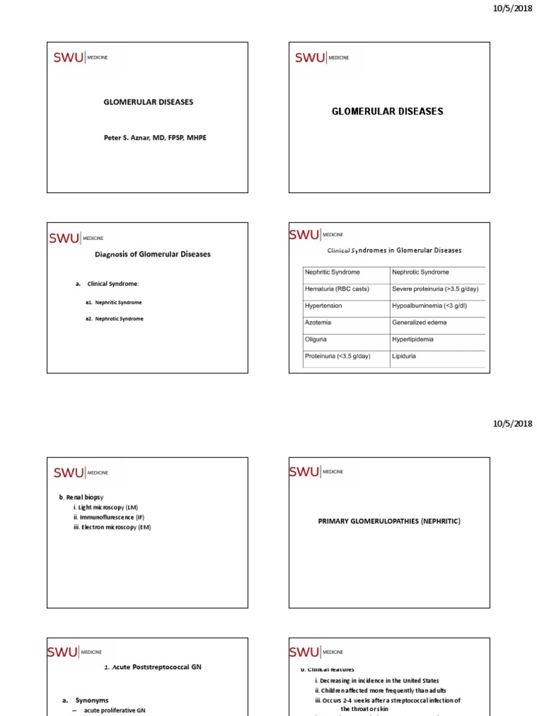 Glomerular Diseases Glomerular Diseases Glomerular Diseases: Peter S ...