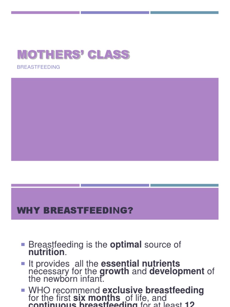 Mother's Class BF | PDF | Breastfeeding | Lactation
