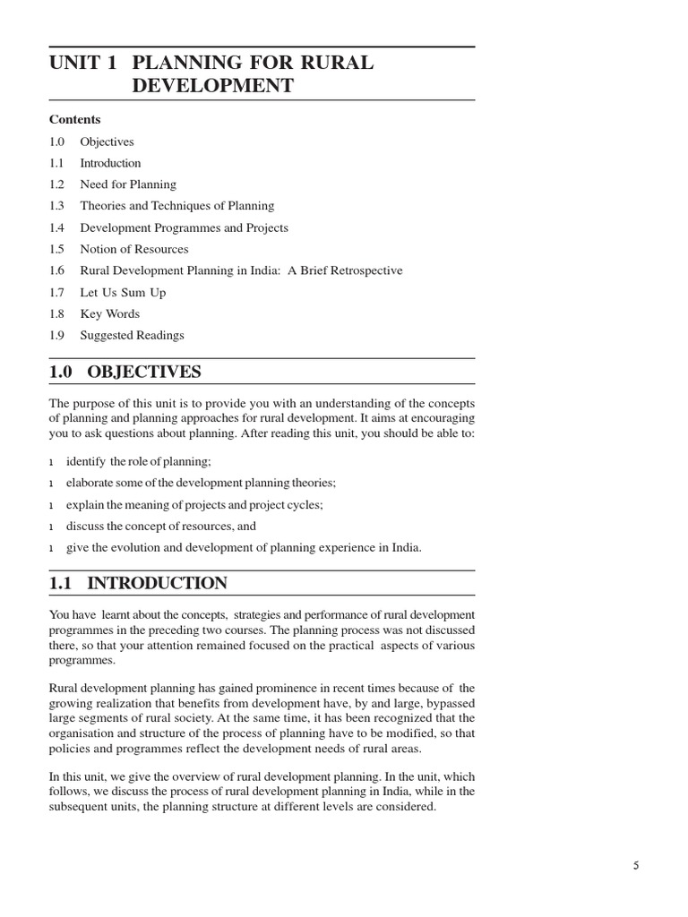 Rural Development Planning | PDF | Economic Development | Economic Growth
