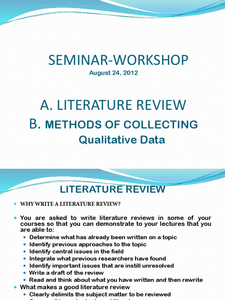 Seminar Workshop For Re Echo | PDF | Qualitative Research | Cognitive ...