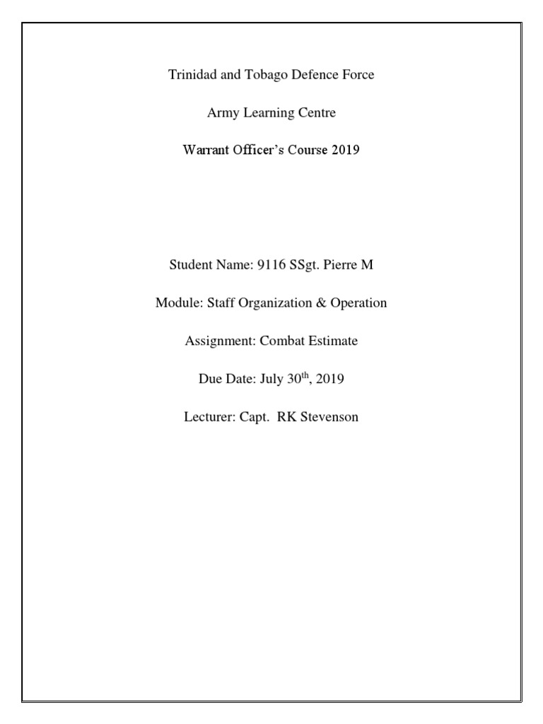 OCOKA | PDF | Conflicts | Military Science