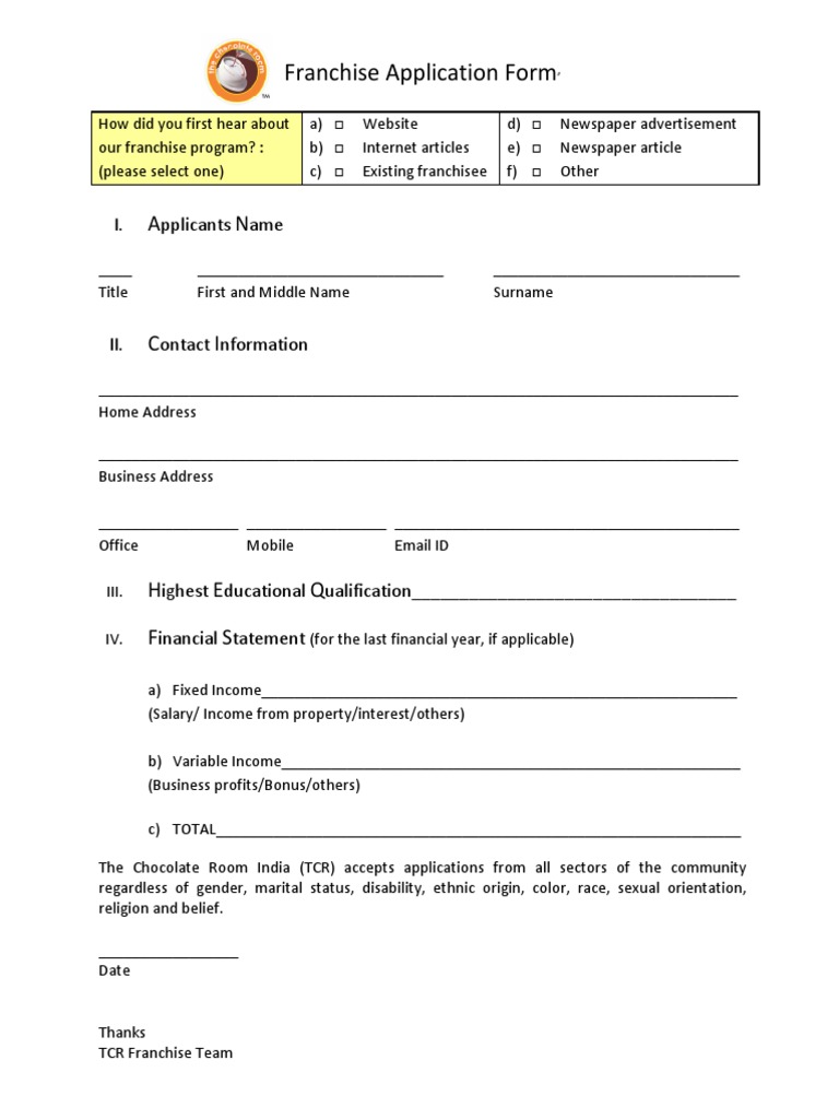 TCR Licensee - Fa.form We | PDF | Franchising | Business